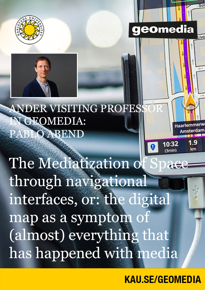 Installationsföreläsning Ander Visiting Professor in Geomedia, Pablo Abend | Karlstads universitet